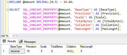 Sql Server 変数やスカラー値関数の戻り値など、値のデータ型を確認する方法 便利なt Sql＆クエリー集 Sql Server 入門