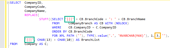 T Sql 改行を挟んで複数行の文字列を結合する 便利なt Sql&クエリー集 Sql Server 入門