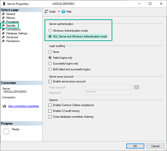 Sql Server 認証モードの変更方法 Microsoft Sql Server 入門 Sql Server 入門