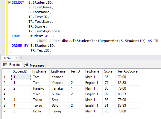 SQL Server の APPLY オペレータ - T-SQL 入門 - SQL Server 入門 SQL Server の APPLY オペレータ - T-SQL 入門 - SQL Server 入門