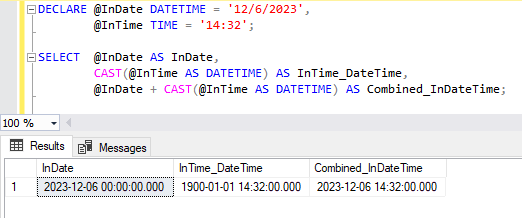 Sql Server Msg 402 データ型 Datetime と Time は Add 演算子では互換性がありませんのエラーと対処方法 Sql Server&t Sqlに関する